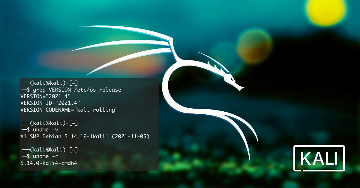 Kali Linux 2021 4 Release