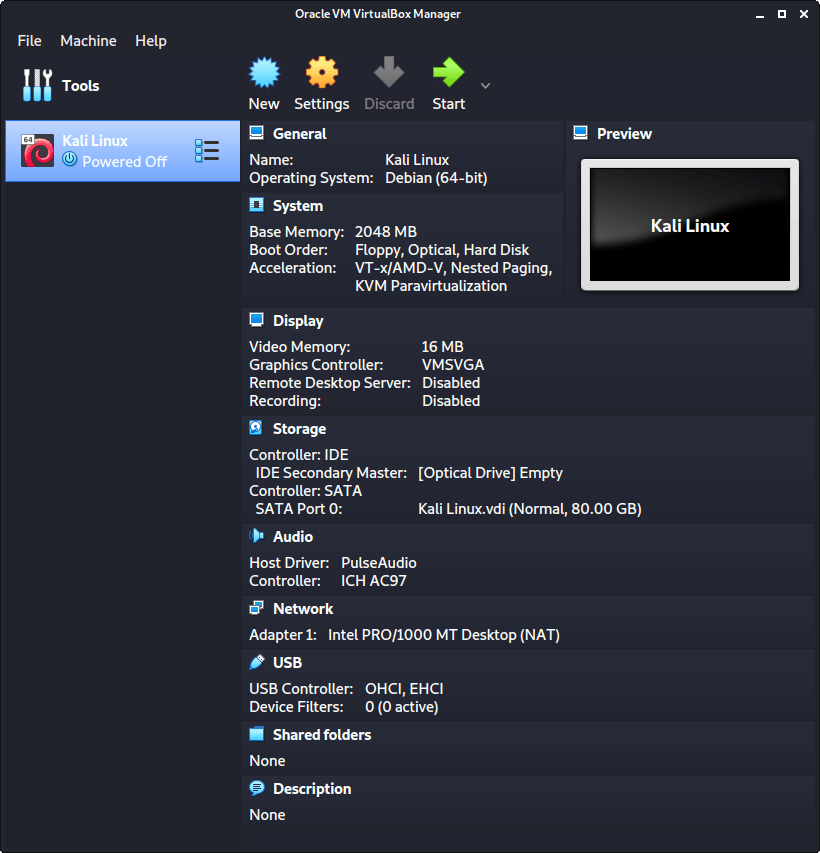 Now we click on “Settings”, to customize the VM further. Now we click on “Settings”, to customize the VM further.